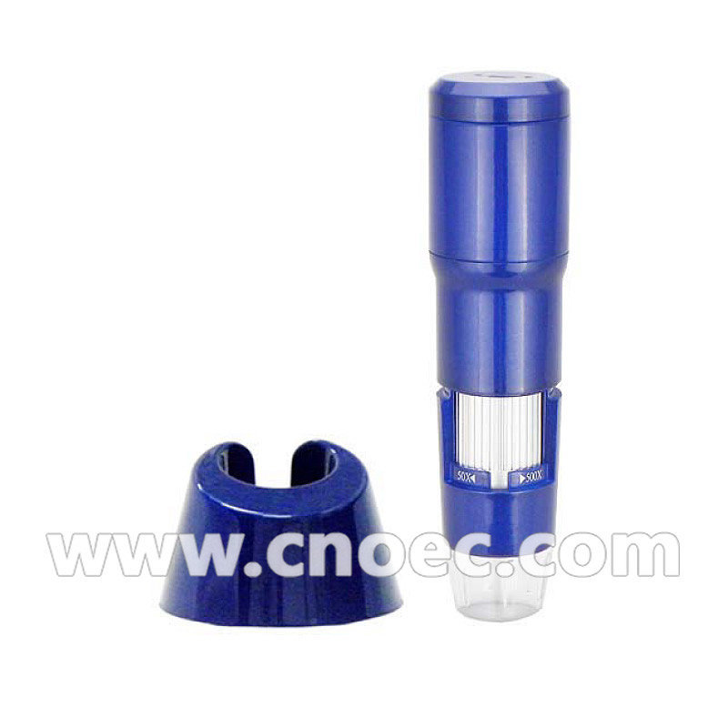 Microscopio de mano azul del Portable 200x Digitaces con la luz blanca LED A34.4105