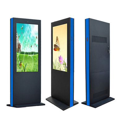 Dedi 55 pulgadas - quiosco digital de la publicidad impermeable al aire libre de los liendres del alto brillo 2500