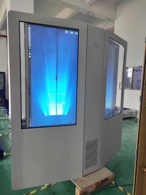 Dedi que echa a un lado el doble de 55 pulgadas doble echó a un lado exhibición al aire libre del anuncio del sistema de Android de la publicidad de pantalla LCD del tótem