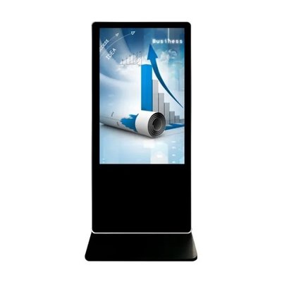 Exhibición derecha 55" de la publicidad del Lcd del tótem de la pantalla táctil del piso interior CA 100~240V