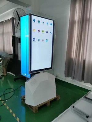Ultra Slim Standalone Digital Signage Floor Standing Touch Screen / OLED Panel