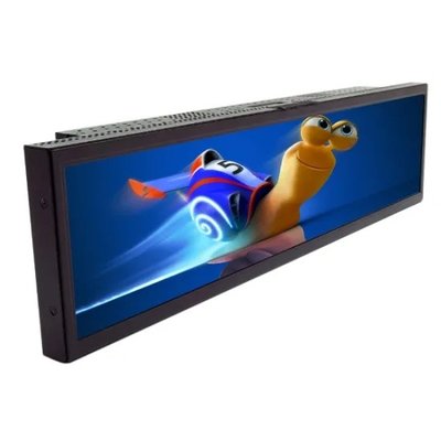Ahorro de la energía resistente de alta temperatura estirado montado en la pared de la exhibición del LCD de la barra