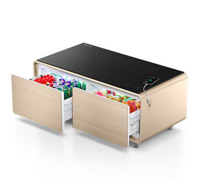 La medios tabla interactiva lateral elegante con Bluetooth habla el refrigerador de carga inalámbrico