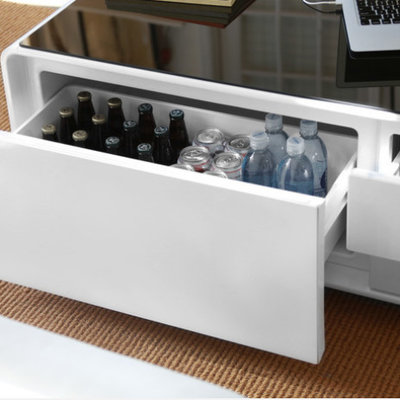 La medios tabla interactiva lateral elegante con Bluetooth habla el refrigerador de carga inalámbrico