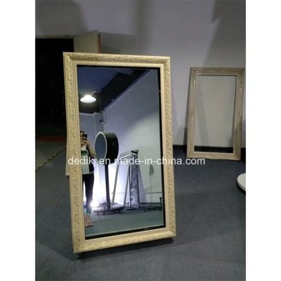 Hurto anti del anuncio del LCD del espejo de la foto de la cabina del tacto mágico interactivo de la capacitancia