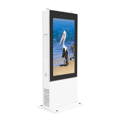 IP65 LCD que hace publicidad de la señalización Wifi Dedi 55" del tótem del tacto de Digitaces con el aire acondicionado