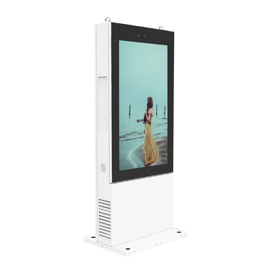 IP65 LCD que hace publicidad de la señalización Wifi Dedi 55" del tótem del tacto de Digitaces con el aire acondicionado