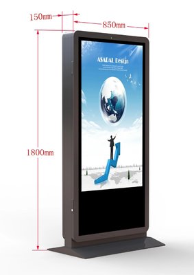 Tableros al aire libre hechos excursionismo LCD/LED de la muestra de Digitaces, soporte doble 55" de la demostración de la exhibición del LCD de los lados