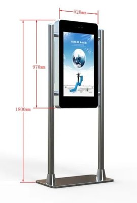 Chapa interactiva al aire libre Shell del alto brillo de la señalización de Digitaces de la pantalla LCD del tacto