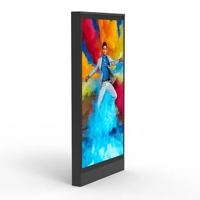 El doble echa a un lado señalización al aire libre del LCD Digital, tótem 75" de la señalización de Digitaces del soporte del piso