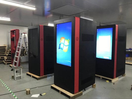 Quiosco al aire libre 55" de la señalización del LCD Digital de la información del tacto Dedi IP65 para hacer publicidad