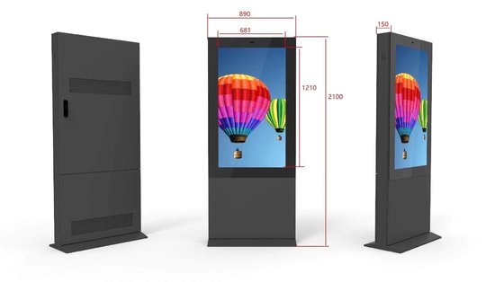 señalización al aire libre 55" de 400W 220V LCD Digital IP65 con la interfaz USB de HDMI VGA DVI