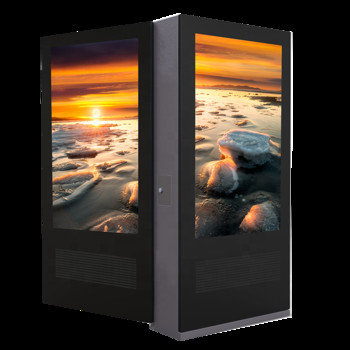 49" Outdoor Digital Kiosk High Resolution Double Side LCD Advertisement Player