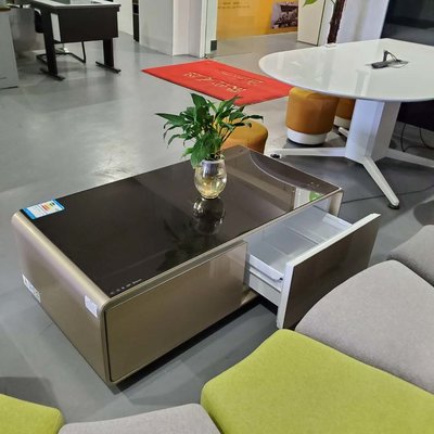 Mesa de centro elegante de la más nueva marca del OEM con los Presidentes duales de Funtions del pequeño cargador USB multi del refrigerador