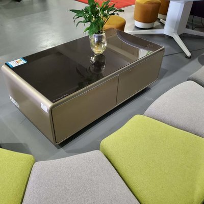Mesa de centro elegante de la más nueva marca del OEM con los Presidentes duales de Funtions del pequeño cargador USB multi del refrigerador