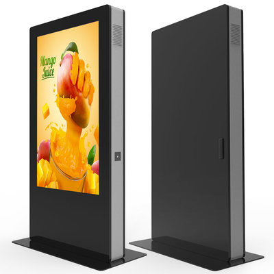 Exhibición publicitaria de encargo del quiosco del Lcd tótem al aire libre grande de la pantalla TV de 55 pulgadas a prueba de polvo