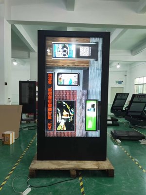 Customized 86'' Wall Mount LCD Screen , Outdoor Advertising LCD Display Touch Kiosk