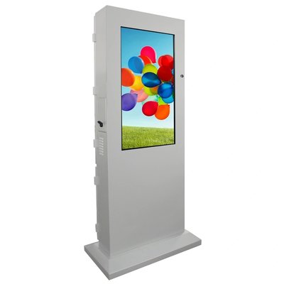 Floor Standing Outdoor Digital Advertising Screens 32 Inch 2000cd/m2 Brightness