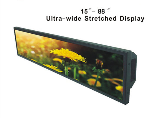 28 pulgadas TFT estiraron ángulo de visión amplio de la exhibición de la publicidad del monitor LCD de la barra