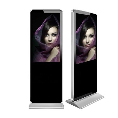 Señalización Media Player 43" del soporte del piso Android interior que hace publicidad del tótem de la información de la TV
