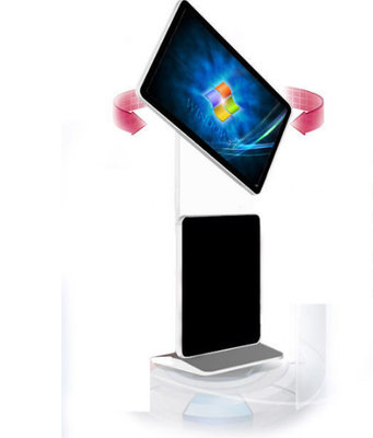 360 grados que hacen publicidad del panel de la señalización de Digitaces, rotación vertical de la pantalla LCD táctil interior