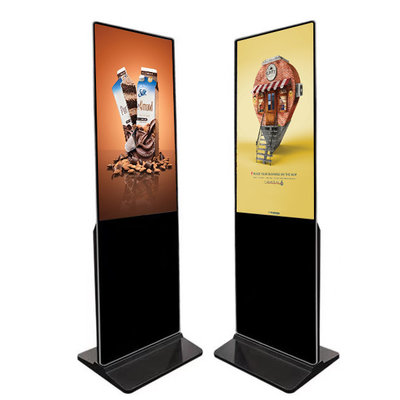 Exhibición independiente de la publicidad del software de la señalización de Digitaces del soporte del piso de Android 55 pulgadas