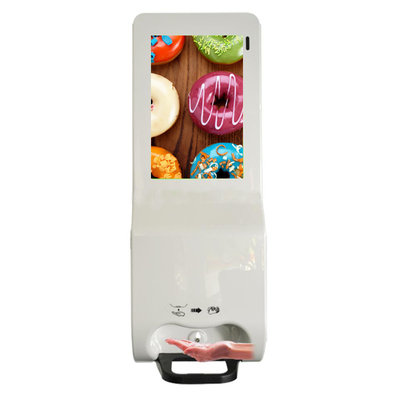 Indoor Lcd Digital Signage Display 21.5" With Hand Sanitizer Automatic Dispenser