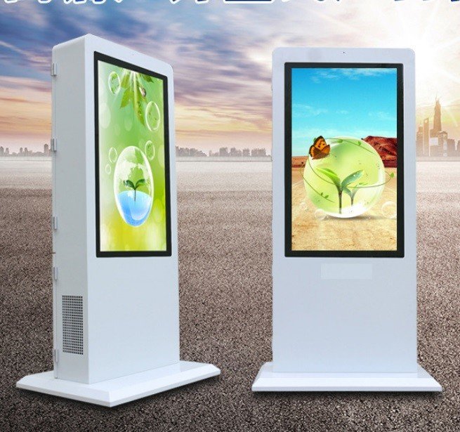 Dedi que echa a un lado el doble de 55 pulgadas doble echó a un lado exhibición al aire libre del anuncio del sistema de Android de la publicidad de pantalla LCD del tótem