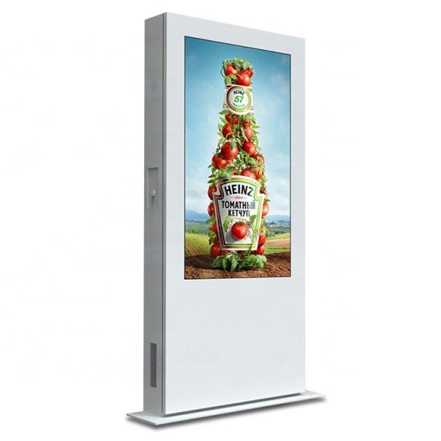 3000 Nits Outdoor Digital Totem , LCD Advertising Player High Brightness 65 Inch Wifi 3g