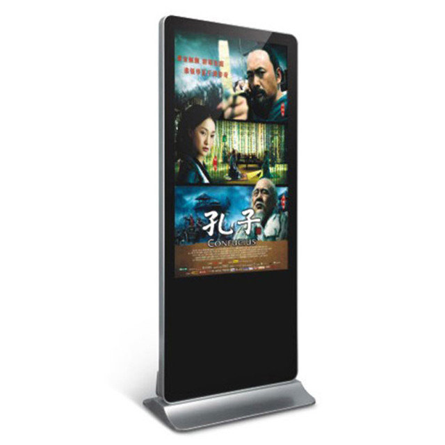 Soporte del piso de 75 pulgadas que hace publicidad de ángulo de visión amplio de la red de Wifi 3G de la exhibición del Lcd