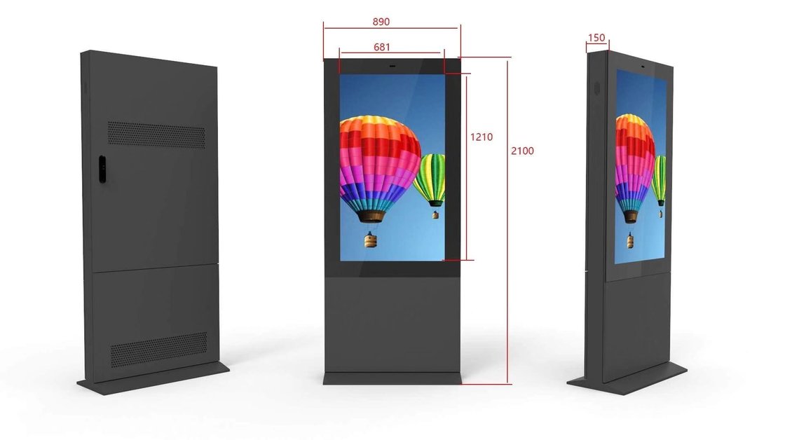 señalización al aire libre 55" de 400W 220V LCD Digital IP65 con la interfaz USB de HDMI VGA DVI