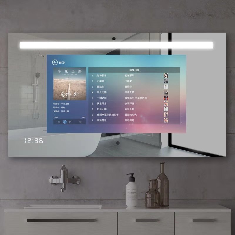Señalización mágica de Digitaces de la exhibición del espejo del soporte de la pared, pantalla táctil elegante del Lcd 32/43/55 pulgada