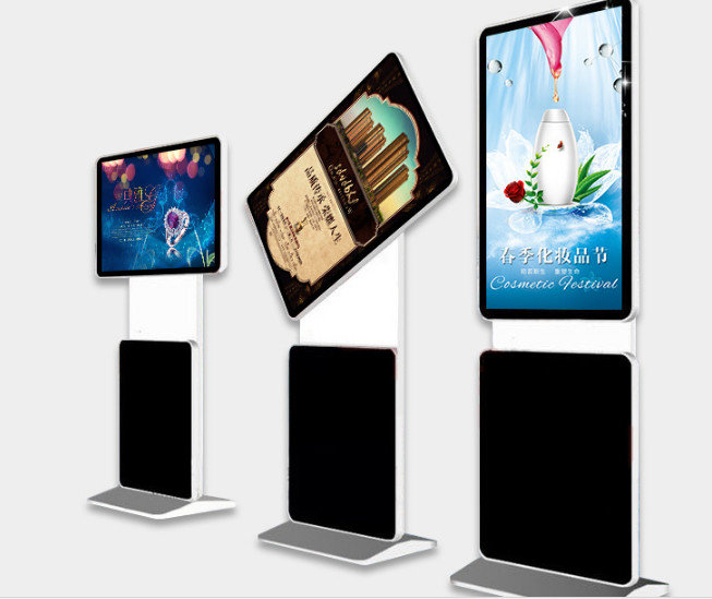 360 grados que hacen publicidad del panel de la señalización de Digitaces, rotación vertical de la pantalla LCD táctil interior
