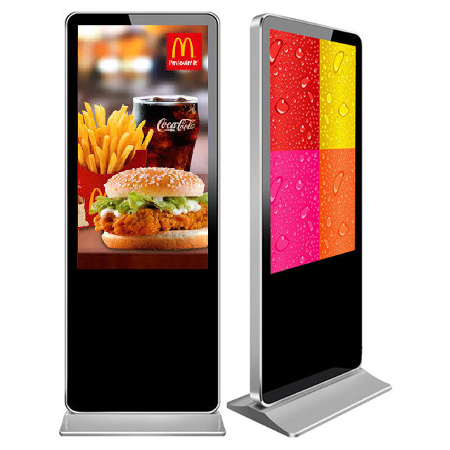 Pantalla táctil interior del Lcd del soporte del piso Digital de la señalización independiente de Wifi Android 50/60Hz
