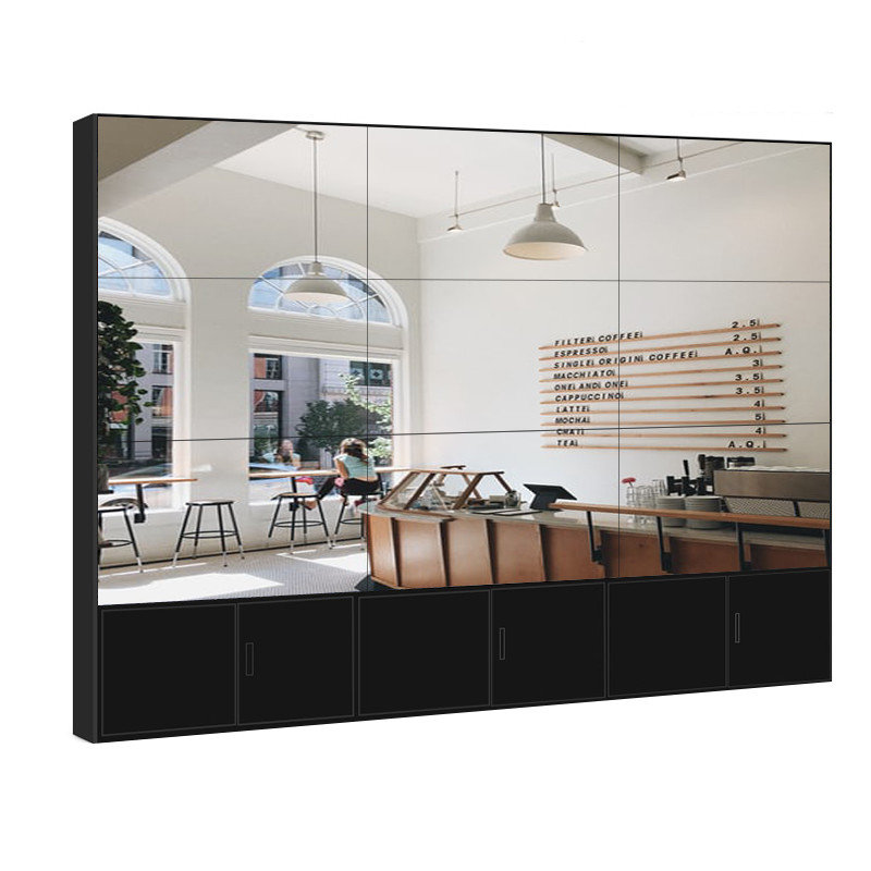 55 Inch Seamless LCD Video Wall Advertising Display 4k Indoor 3x3 Controller