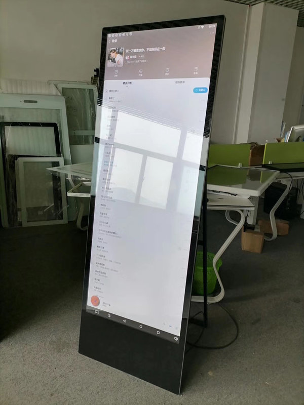 Floor Stand Portable LCD Digital Signage Advertisement Player 55" 450-750cd/m2