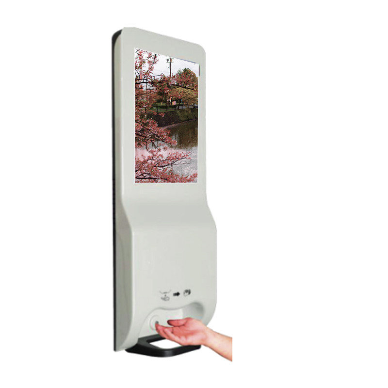 Indoor Lcd Digital Signage Display 21.5" With Hand Sanitizer Automatic Dispenser