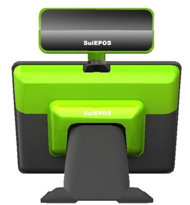 Retails POS Cash Register With Touch Screen Yellow Green Thin