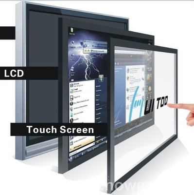 1920X1080 Resolution Large LCD Touch Screen Monitor , Multi Display Monitor