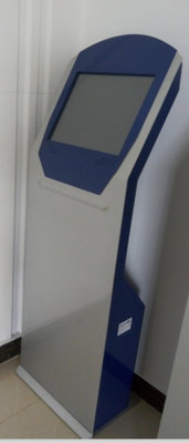Grey Customer Service Kiosk Install Wheel SATA Hard Disk Dual Channel