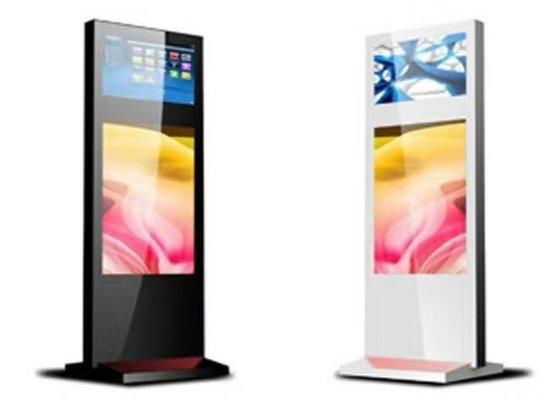 Fashion 55 Inch Outdoor Interactive Kiosk Advertising Lcd Display Ultra Thin High Brightness