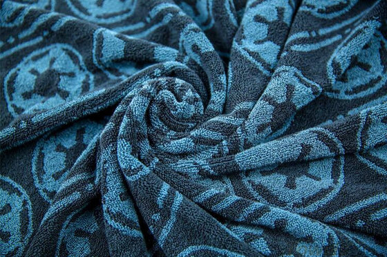 Yarn Dye Jacquard Patterned Bath Towels  Machine Washable Ultra Soft