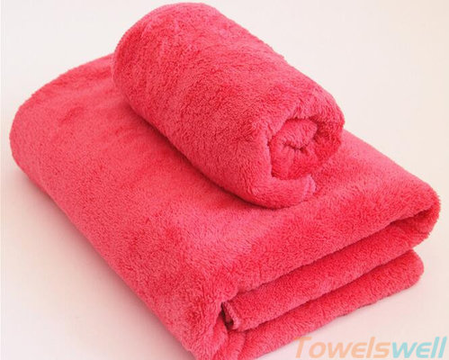 Microfiber Coral Velvet Bath towels Scratch-Free, Machine Washable.