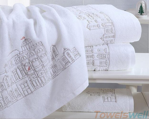 Family Cotton Bath Towels Streak Free, Durable, Scratch-Free,