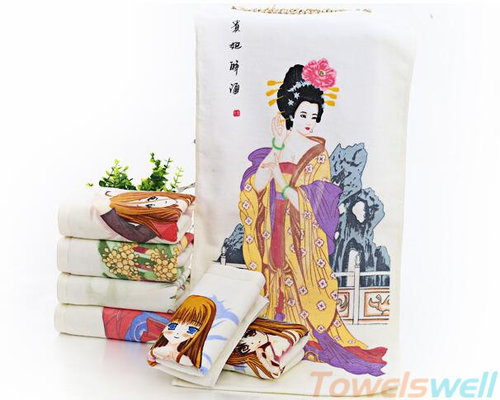 Printed Discoloring Hand Towels  Ultra Soft , Lint Free, Scratch-Free
