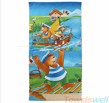Printed Bath Towel Lint Free Ultra Soft  Drying fast Super Absorbent