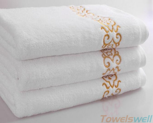 Lint Free Ultra Soft  Drying fast Super Absorbent Embroidered Bath Towels