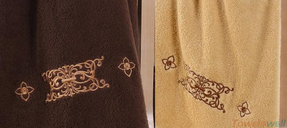 Lint Free Ultra Soft  Drying fast Super Absorbent Embroidered Bath Towels