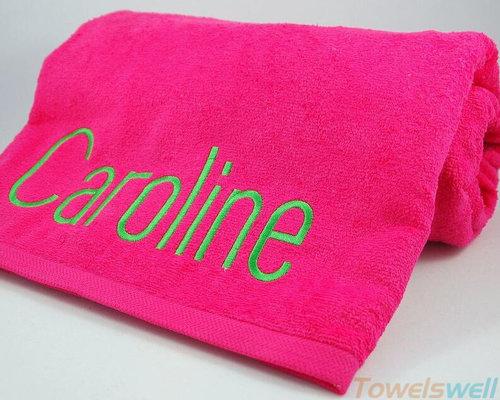 Monogrammed Beach Towels Lint Free Ultra Soft  Drying fast Super Absorbent