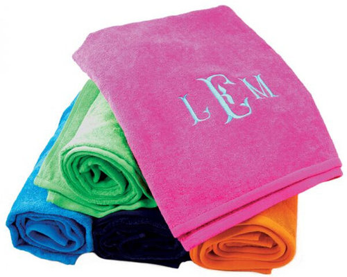 Monogrammed Beach Towels Lint Free Ultra Soft  Drying fast Super Absorbent